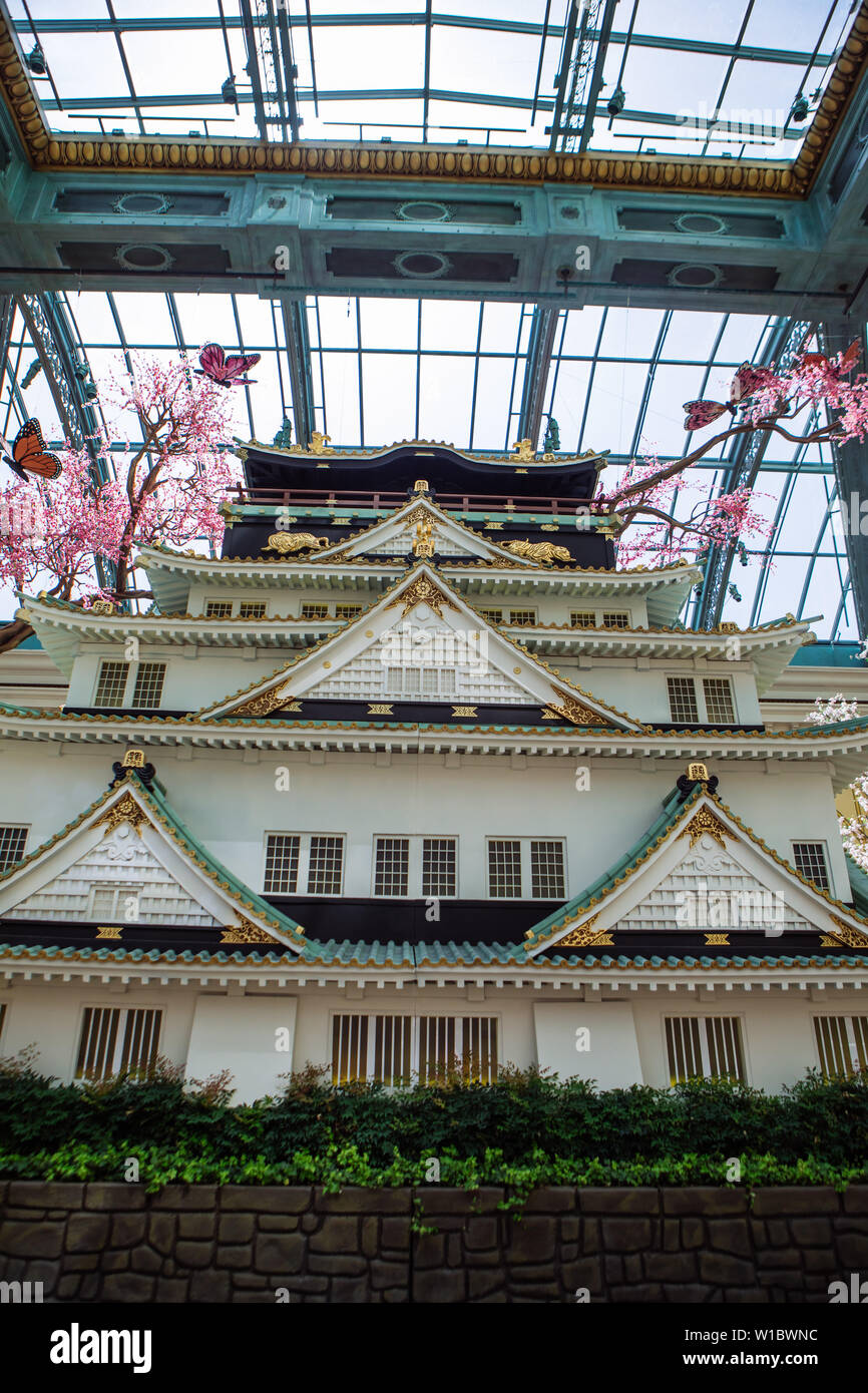 Osaka Castle in Japanese Spring, Bellagio Hotel and Casino Conservatory ...