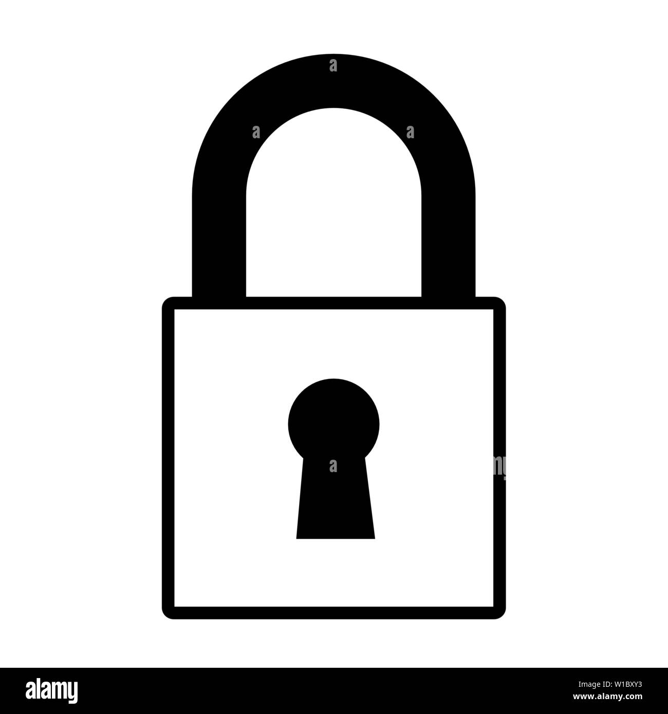 security padlock on white background vector illustration Stock Vector ...