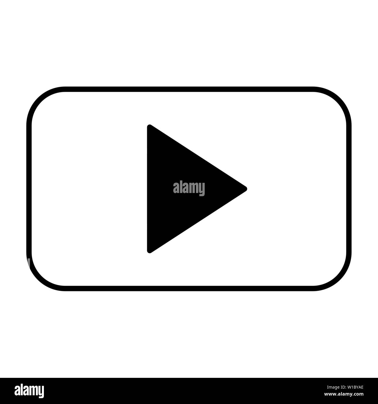 video player button on white background vector illustration Stock ...
