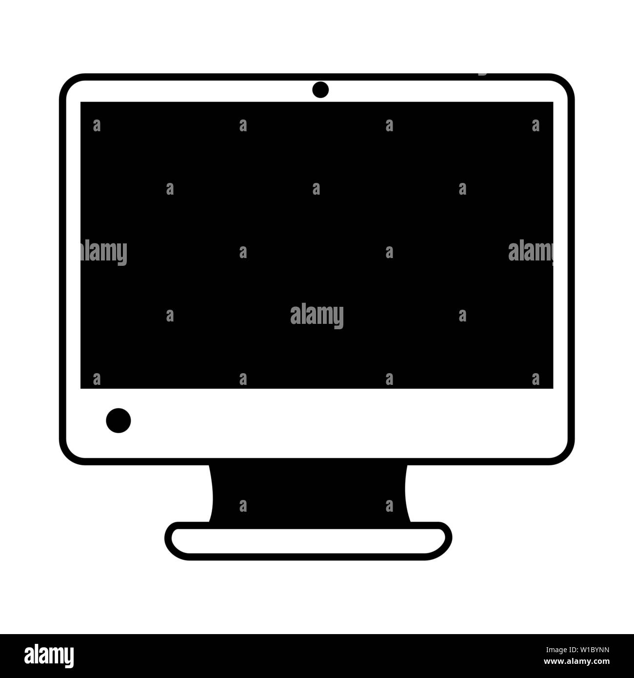 computer monitor on white background vector illustration Stock Vector ...