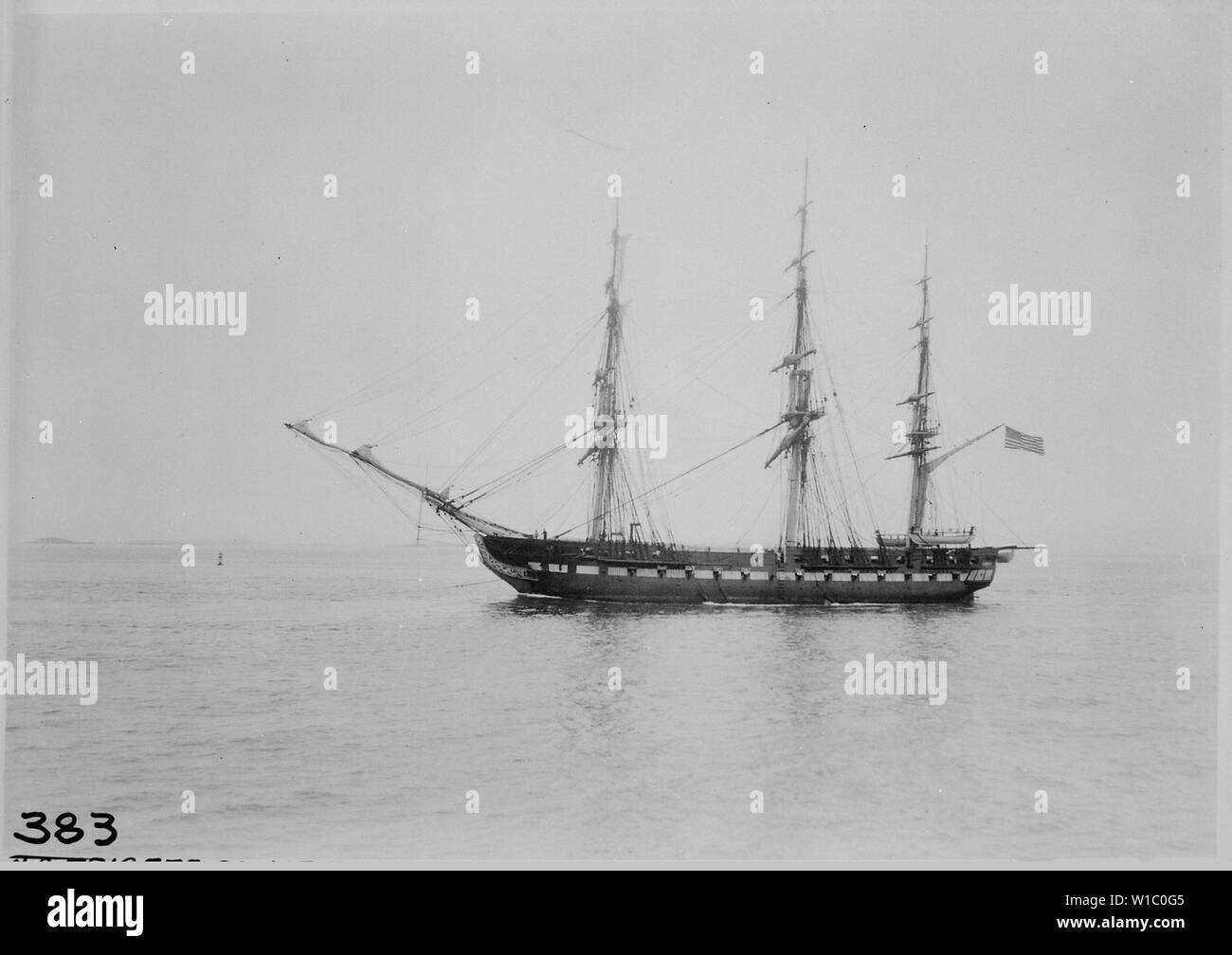 Constitution. Port beam, at sea, 1931 Stock Photo - Alamy