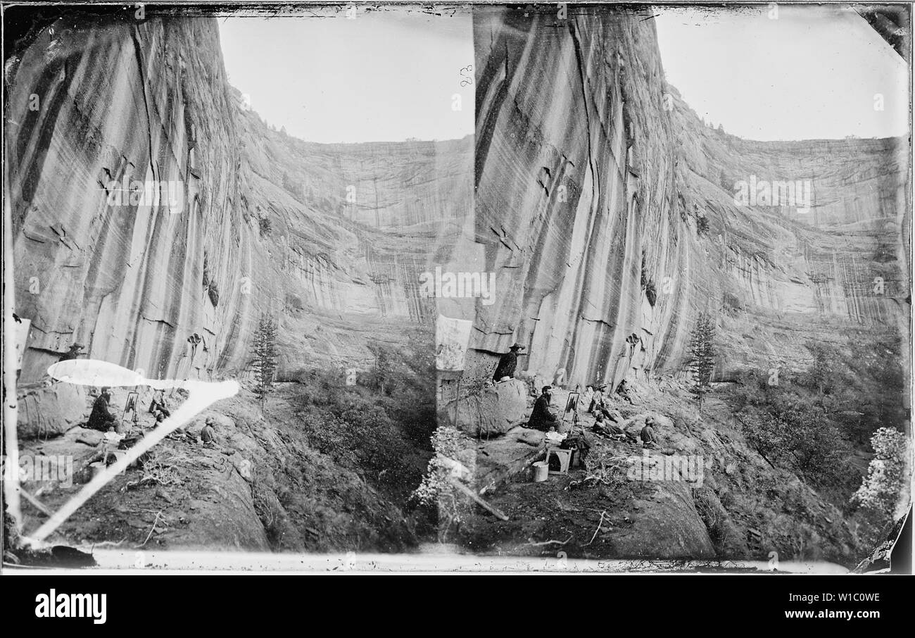 Convex wall Canyon De Chelle 700 feet in height, 1873 Stock Photo - Alamy