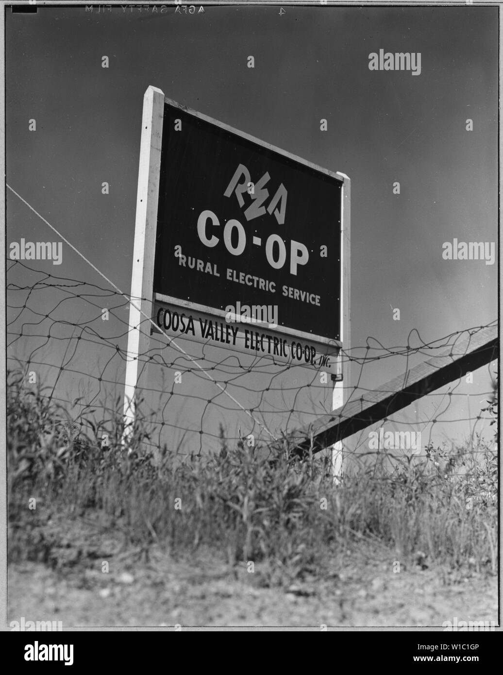 Coosa Valley, Alabama. REA sign along state highway; Scope and content ...