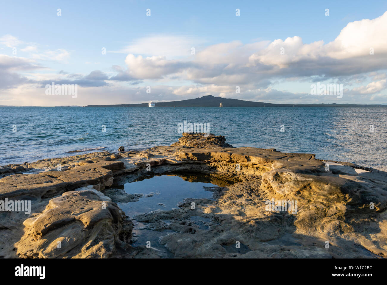 Rangitoto Volcano Auckland North Shore New Zealand Stock Photo - Alamy