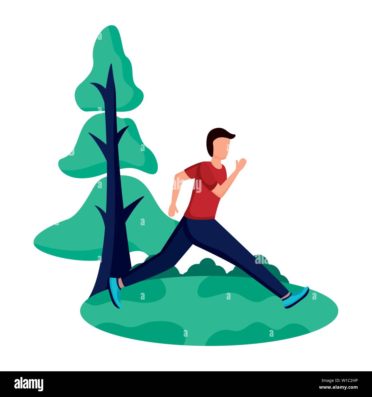 Young man running outside Cut Out Stock Images & Pictures - Alamy