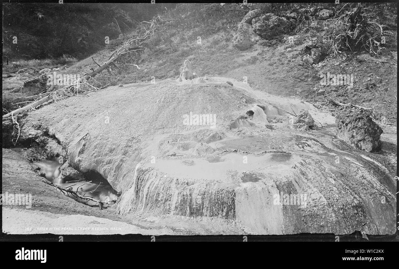 Crater of the Pearl Geyser, Heart Lake Basin. Yellowstone National Park ...