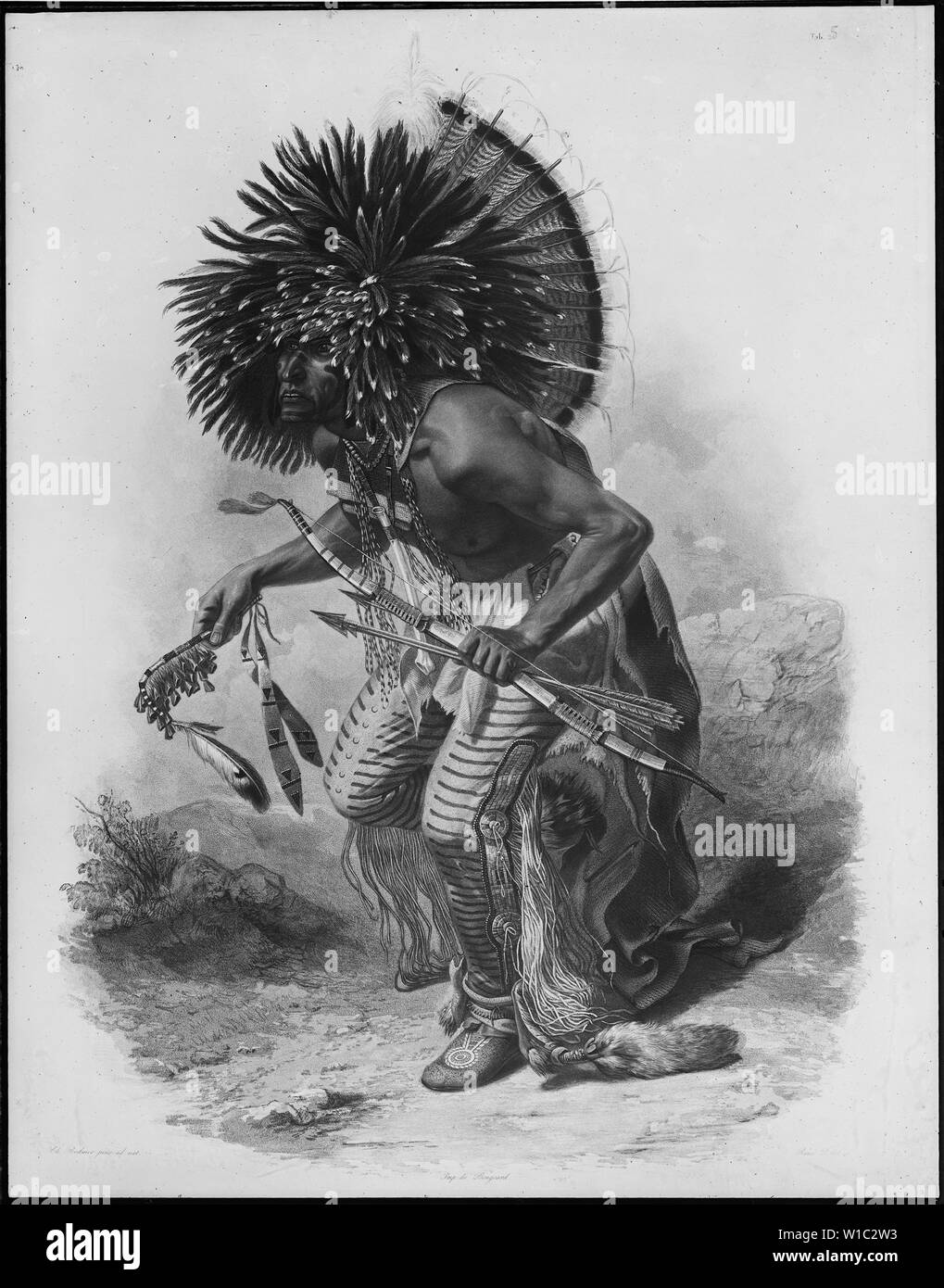 Crow Dog Dance, copy of illustration Stock Photo - Alamy