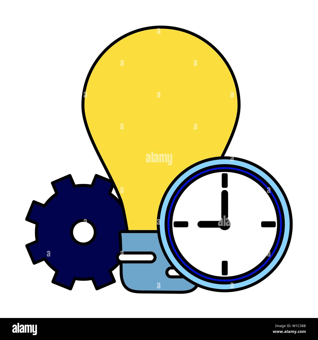 Light bulb gear dollar Stock Vector Images - Alamy