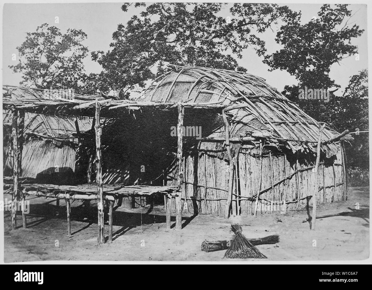 Dancers' Rock, Walpi, Arizona, part of a Hopi pueblo; picturing three ...