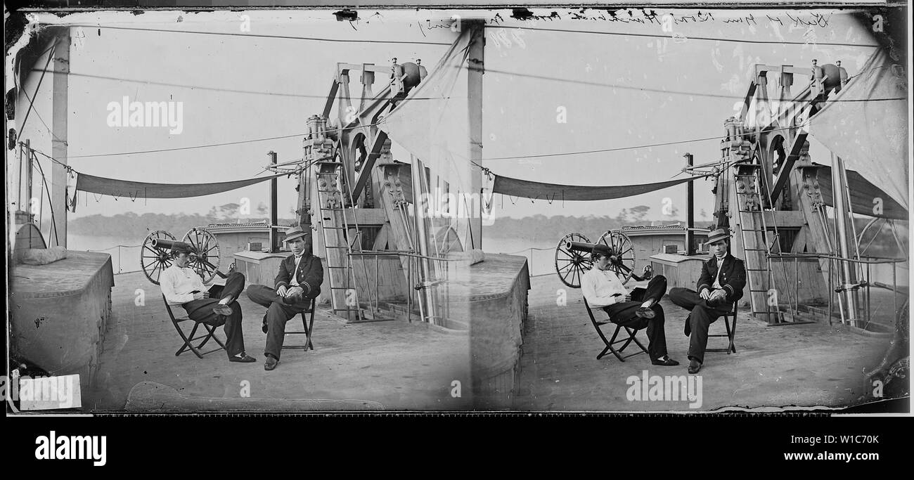 Deck of gunboat Hunchback, U.S.N Stock Photo - Alamy