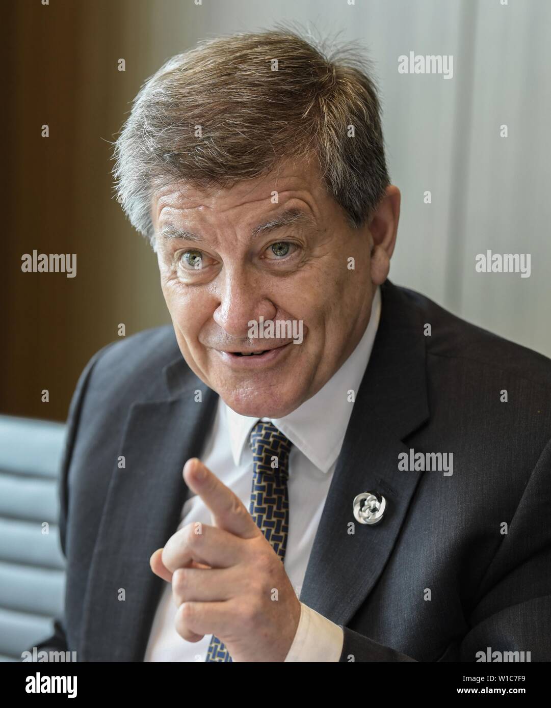 International Labor Organization Director General Guy Ryder gives an ...