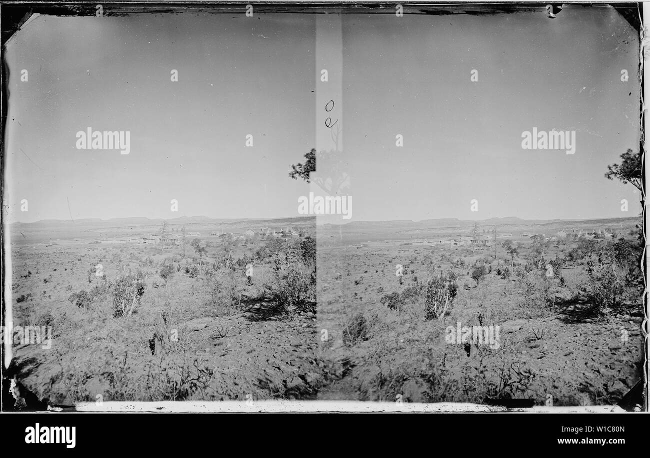 Distant view of Fort Wingate, New Mexico 1873 Stock Photo - Alamy