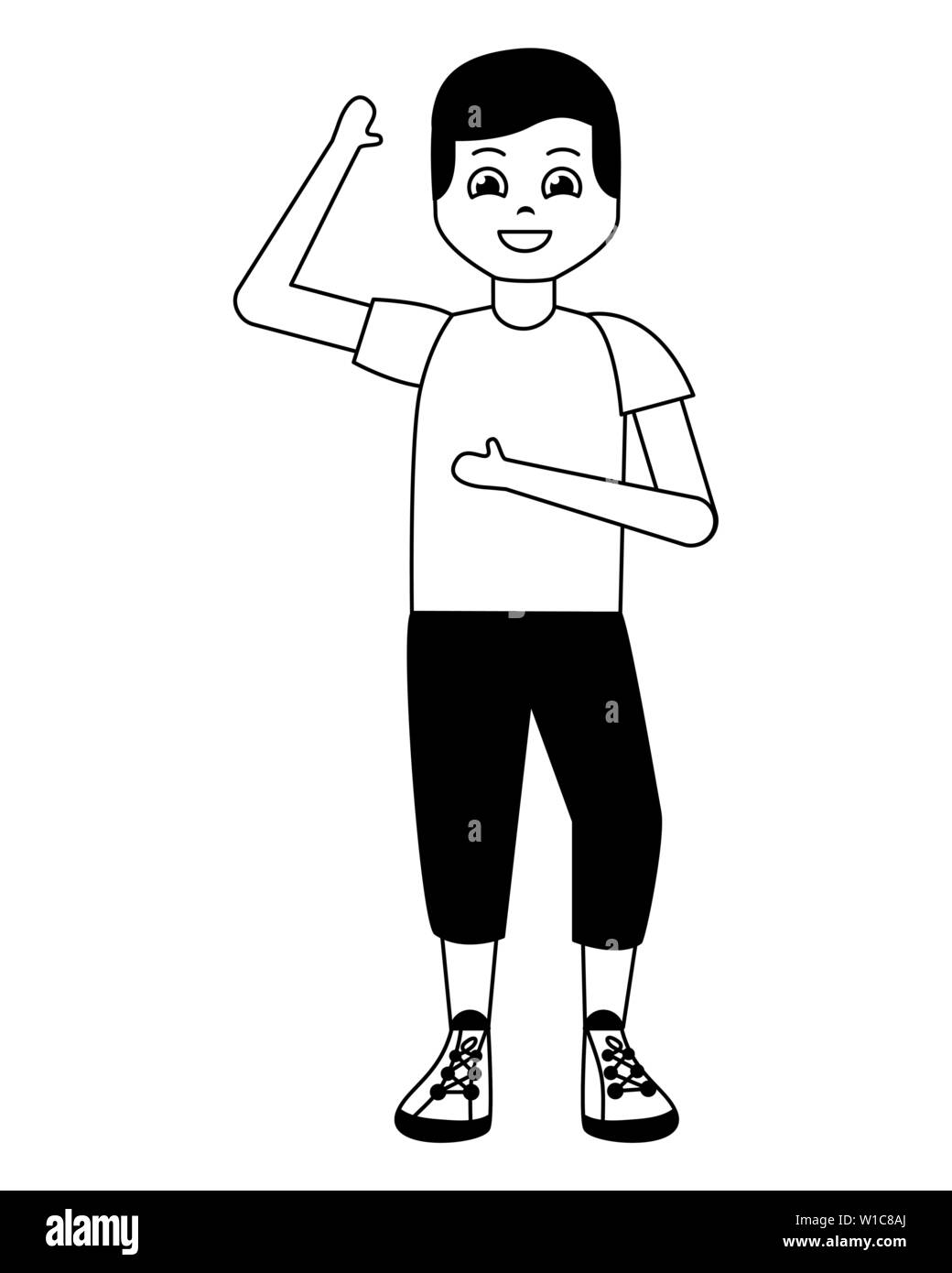 Boy Dancing Cartoon Illustration High Resolution Stock Photography and ...