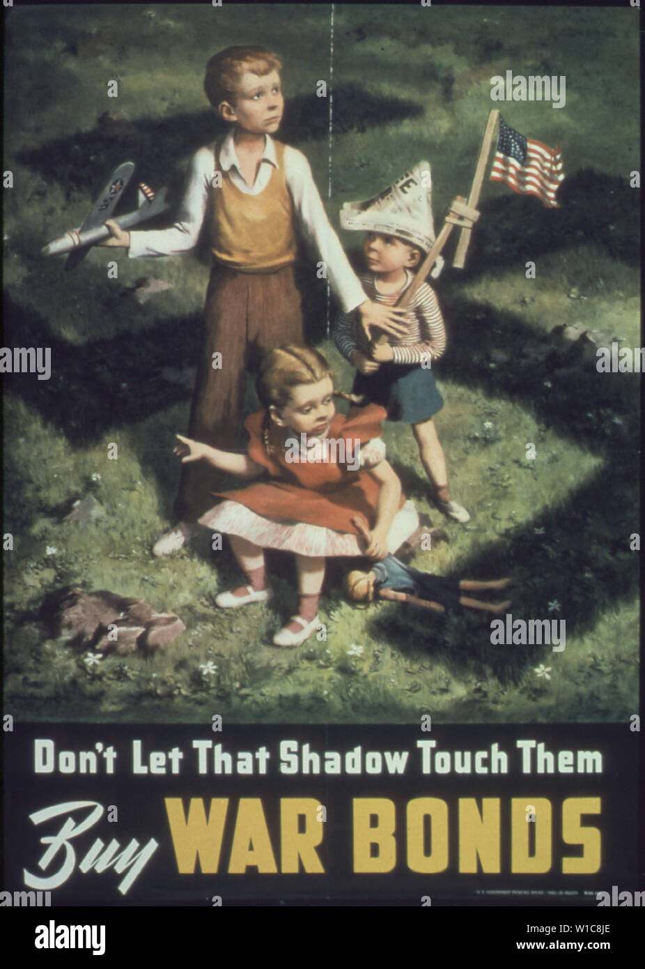 Don't Let That Shadow Touch Them. Buy War Bonds Stock Photo - Alamy