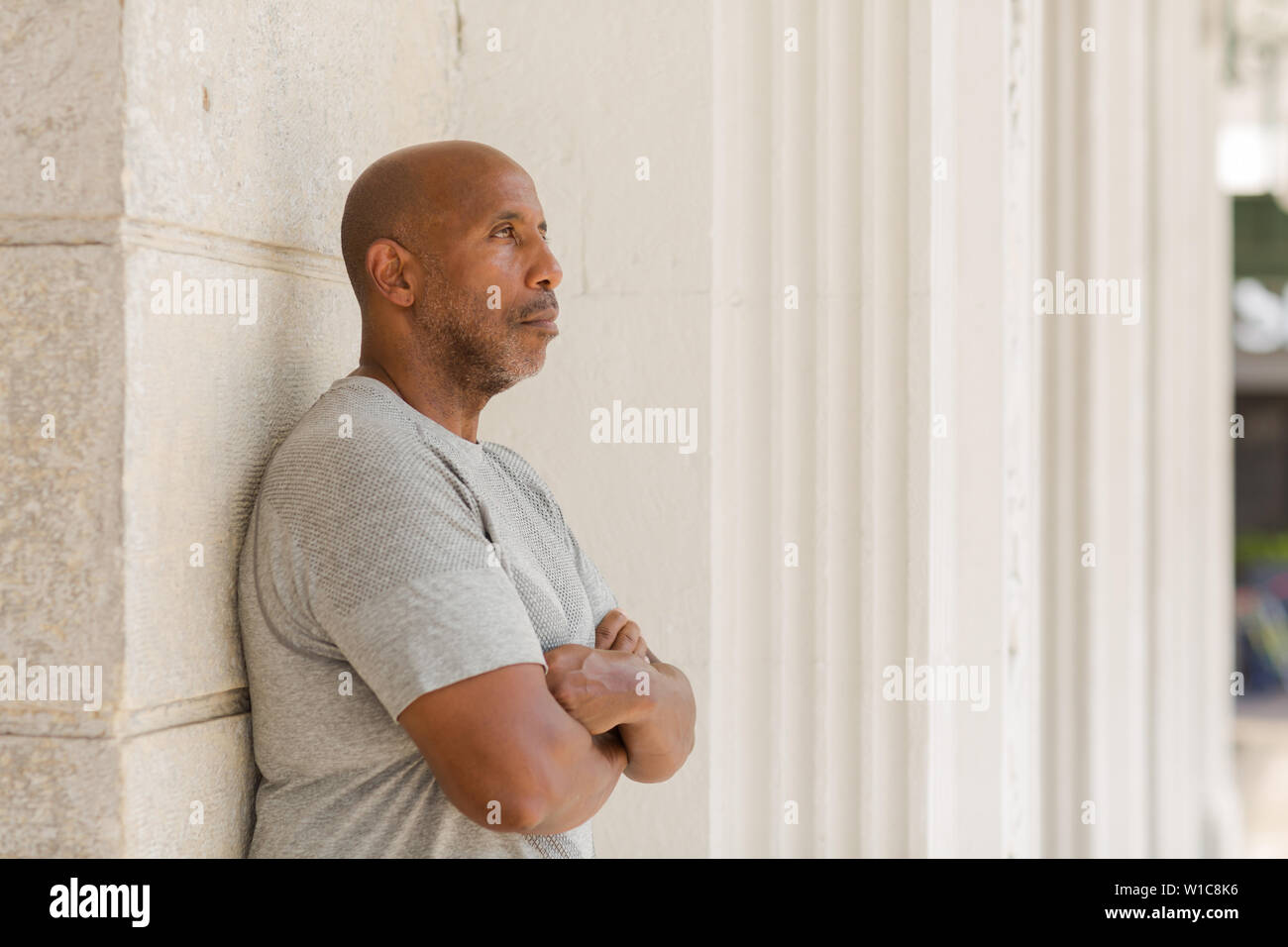 African American man with a concerned look Stock Photo - Alamy