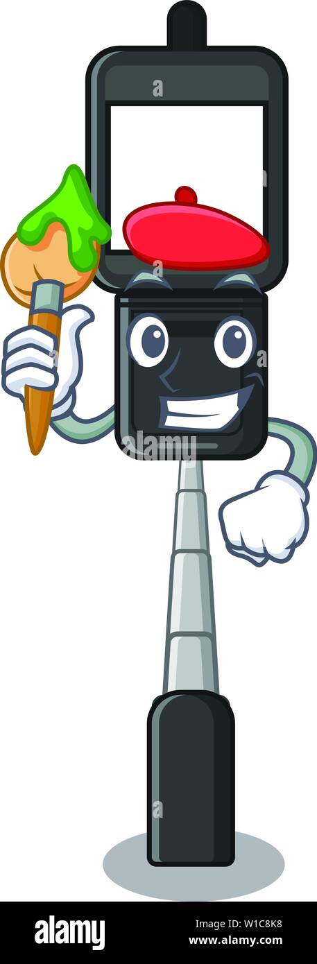 Artist cell phone holder in cartoon shape Stock Vector Image & Art - Alamy