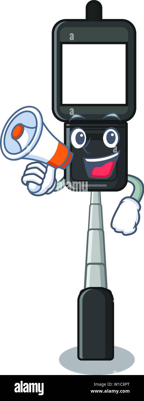 With megaphone cell phone holder in cartoon shape Stock Vector Image ...