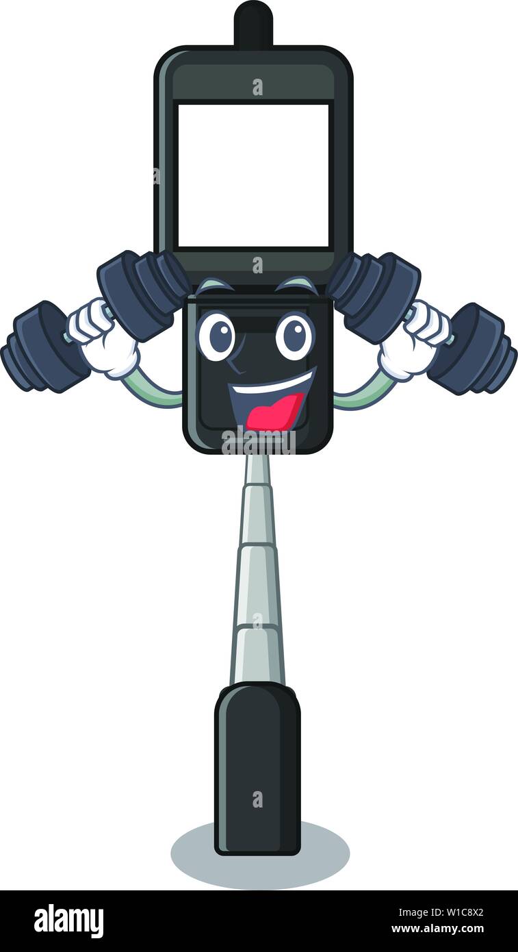 Fitness cell phone holder in cartoon shape Stock Vector Image & Art - Alamy