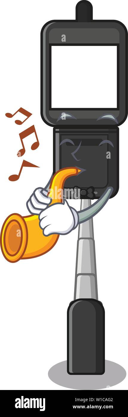 With trumpet cell phone holder on a character Stock Vector Image & Art ...
