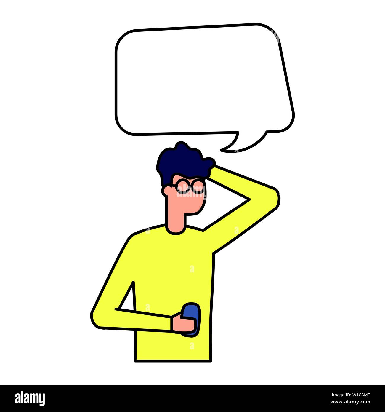 Cartoon man guy talk funny hi-res stock photography and images - Alamy