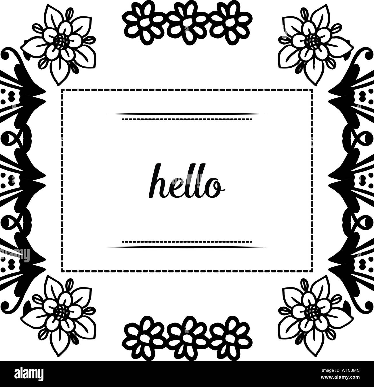 Vector illustration wreath frame of backdrop on white with decorative ...