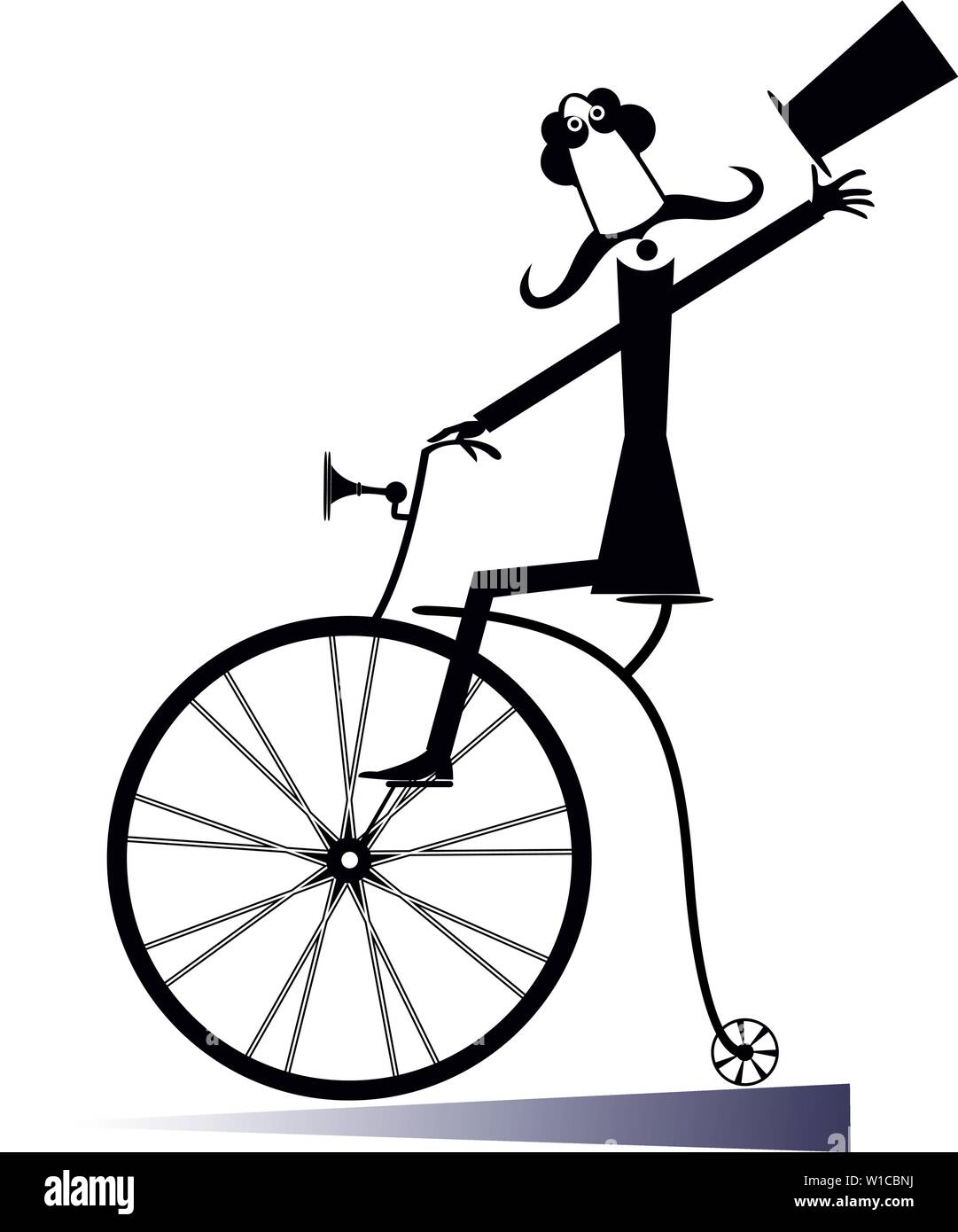 Vintage bike in old Stock Vector Images - Alamy