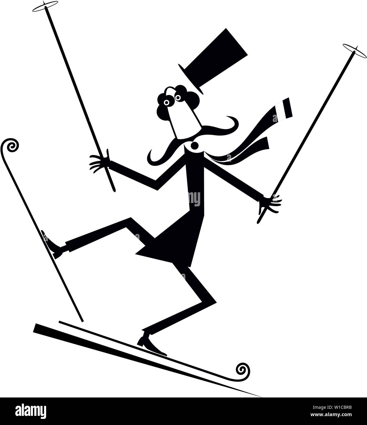 Vertical skiing Stock Vector Images - Alamy