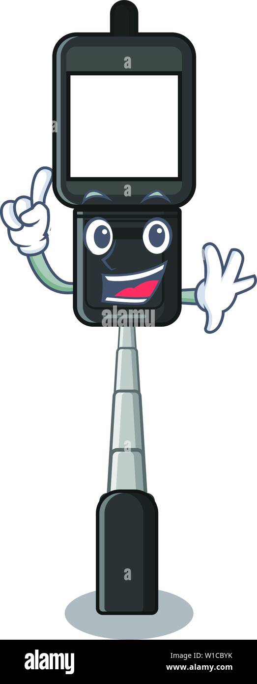 Finger cell phone holder above cartoon table Stock Vector Image & Art ...