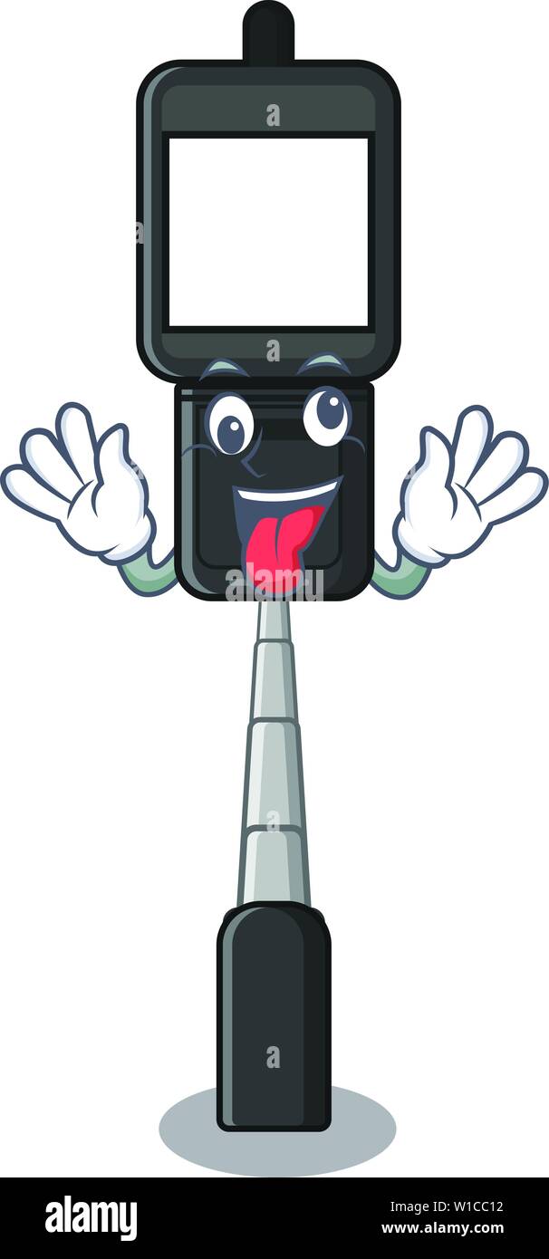 Crazy cell phone holder above cartoon table Stock Vector Image & Art ...