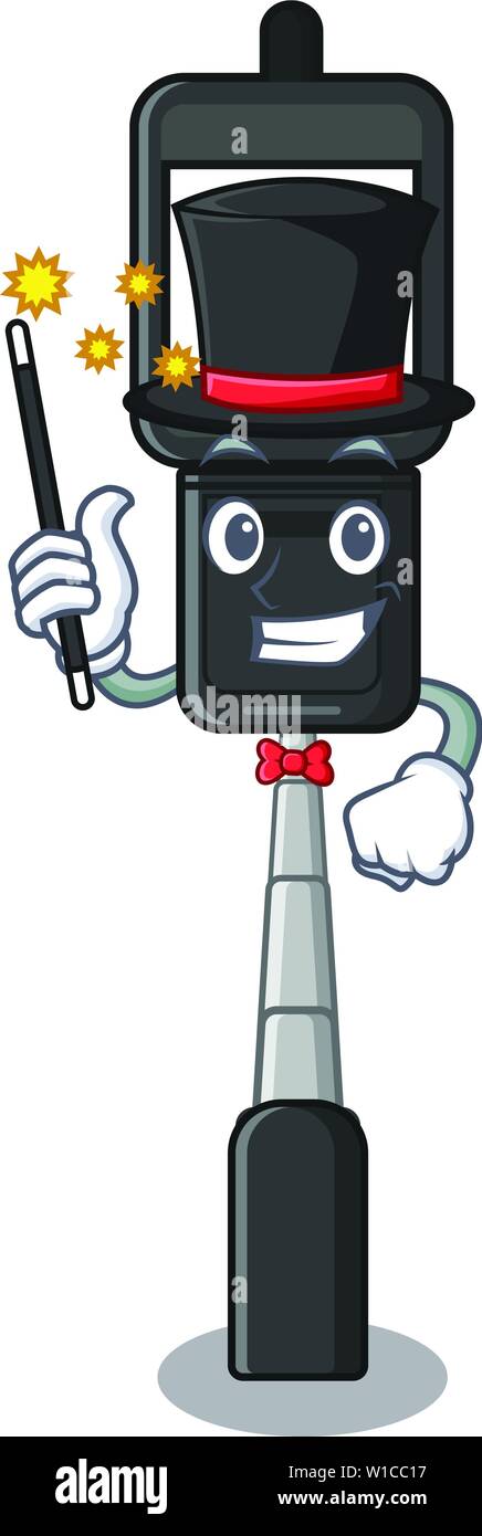 Magician cell phone holder above cartoon table Stock Vector Image & Art ...