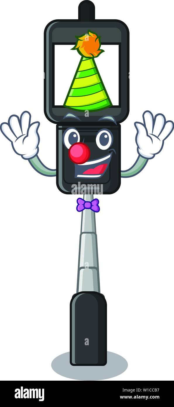 Clown cell phone holder above cartoon table Stock Vector Image & Art ...