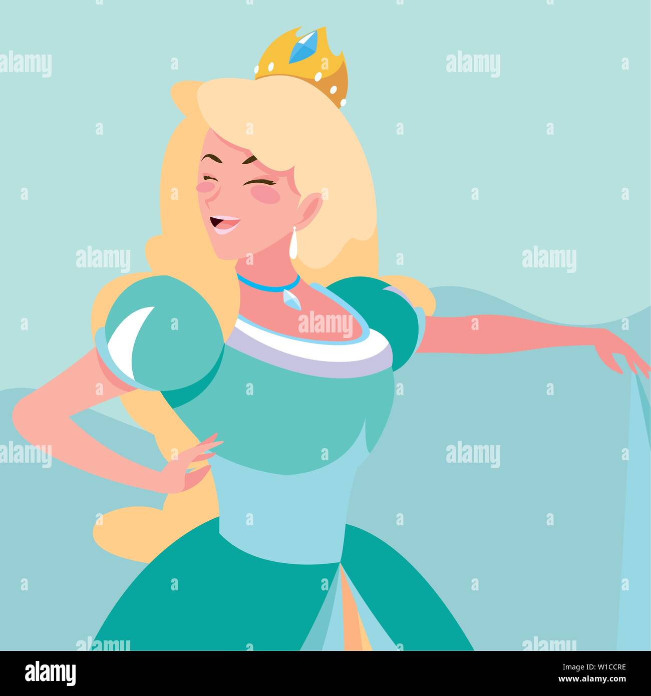 princess fairytale fantasy avatar character vector illustration design ...