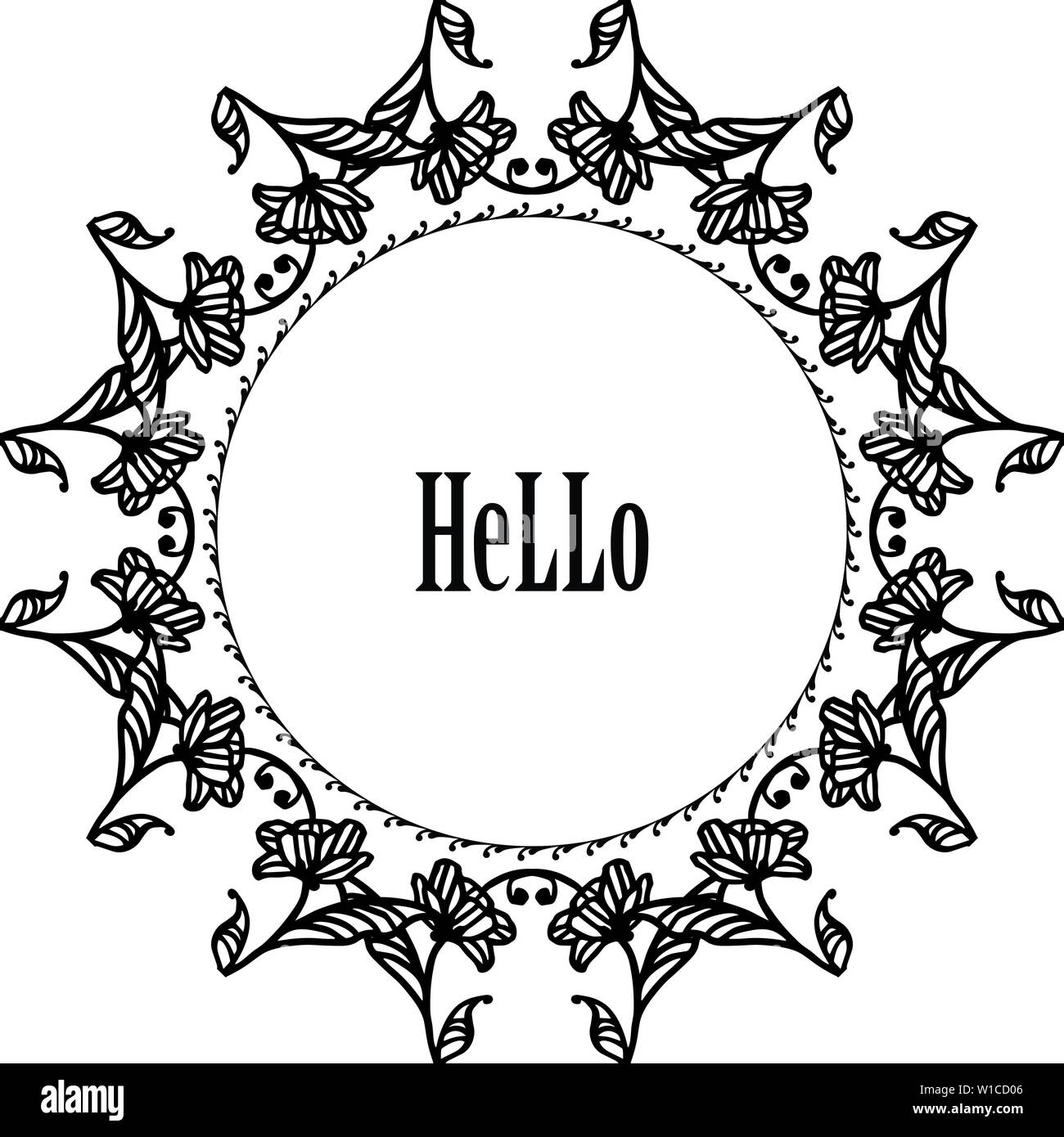 Vector illustration various elegant flower frame for design decorative ...