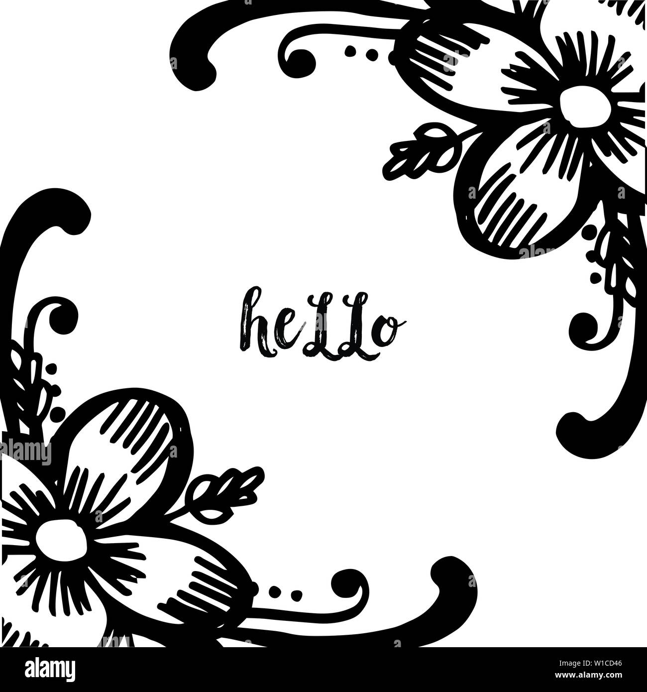 Vector illustration various elegant flower frame for design decorative ...