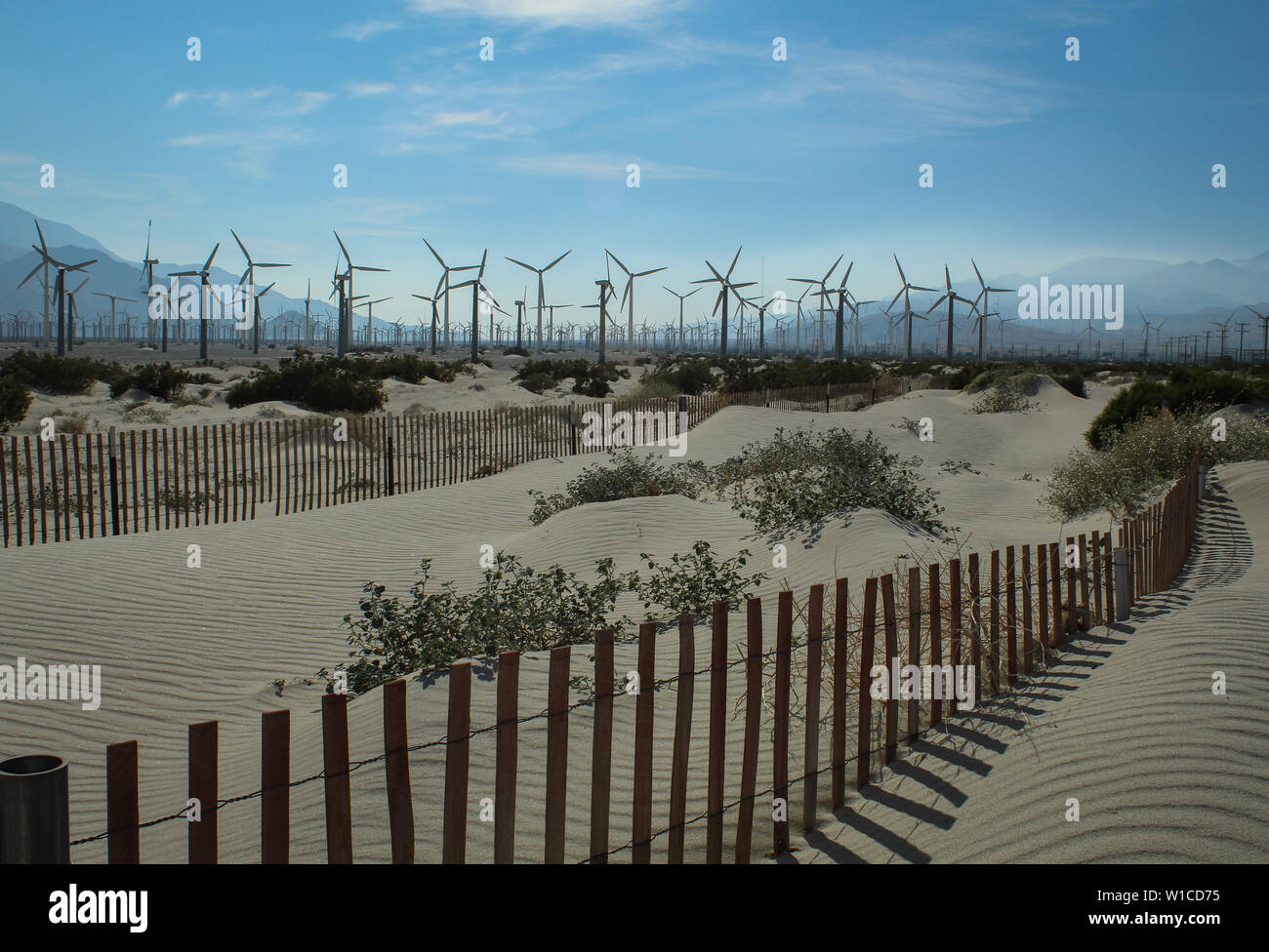 San Gorgonio Pass Wind Farm near Palm Springs, California Stock Photo ...