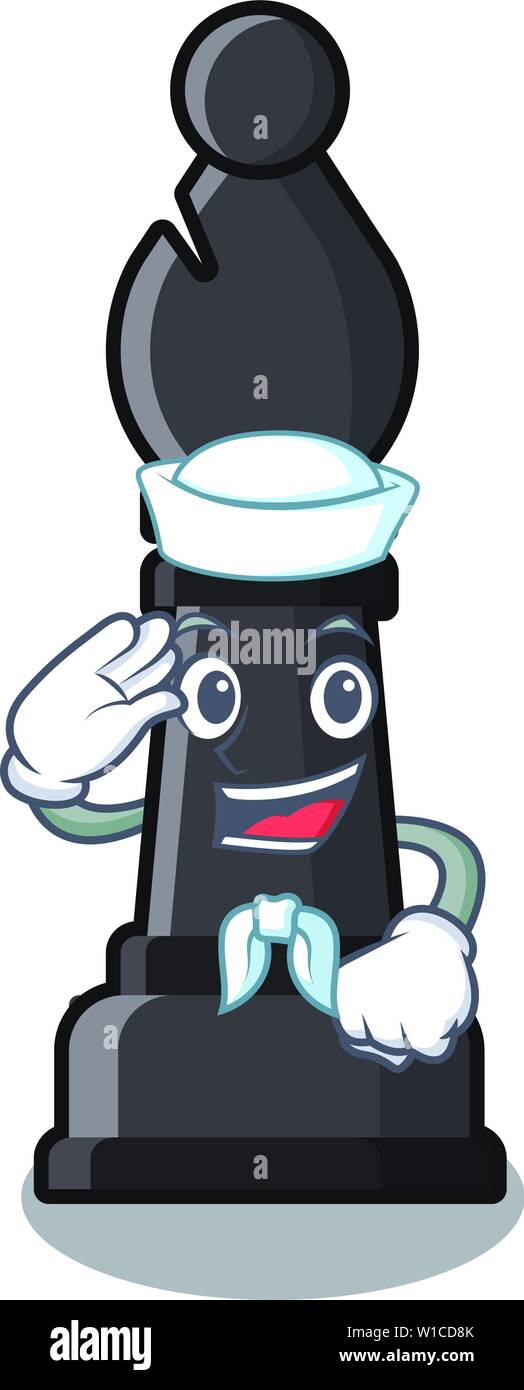 Sailor chess bishop isolated with the cartoon Stock Vector Image & Art ...