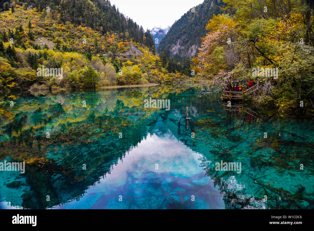 Multi-Colored Lake at Juizhaigou Naitonal Park, Sichuan before the 2017 ...