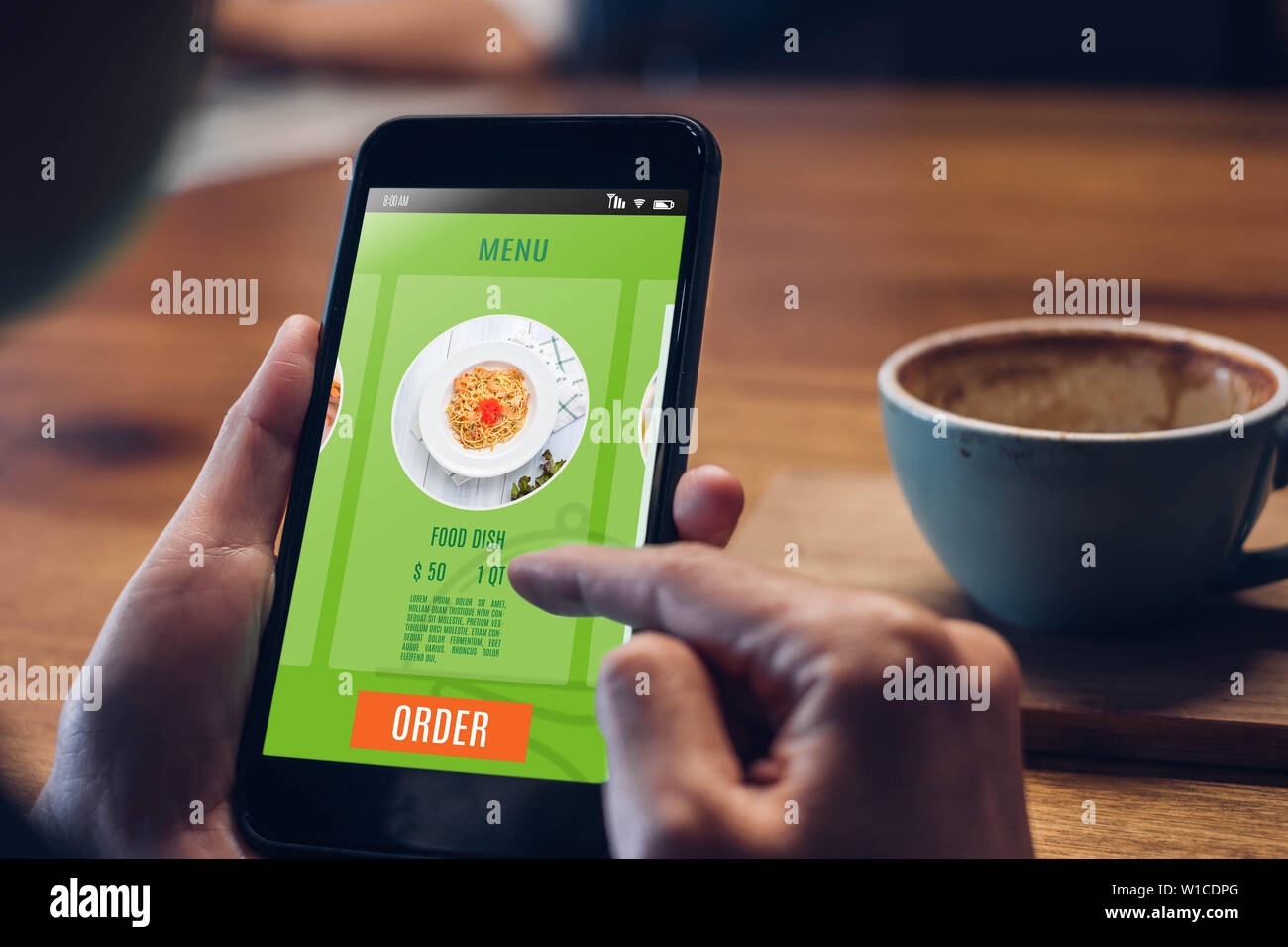 Cafe food order table hi-res stock photography and images - Alamy