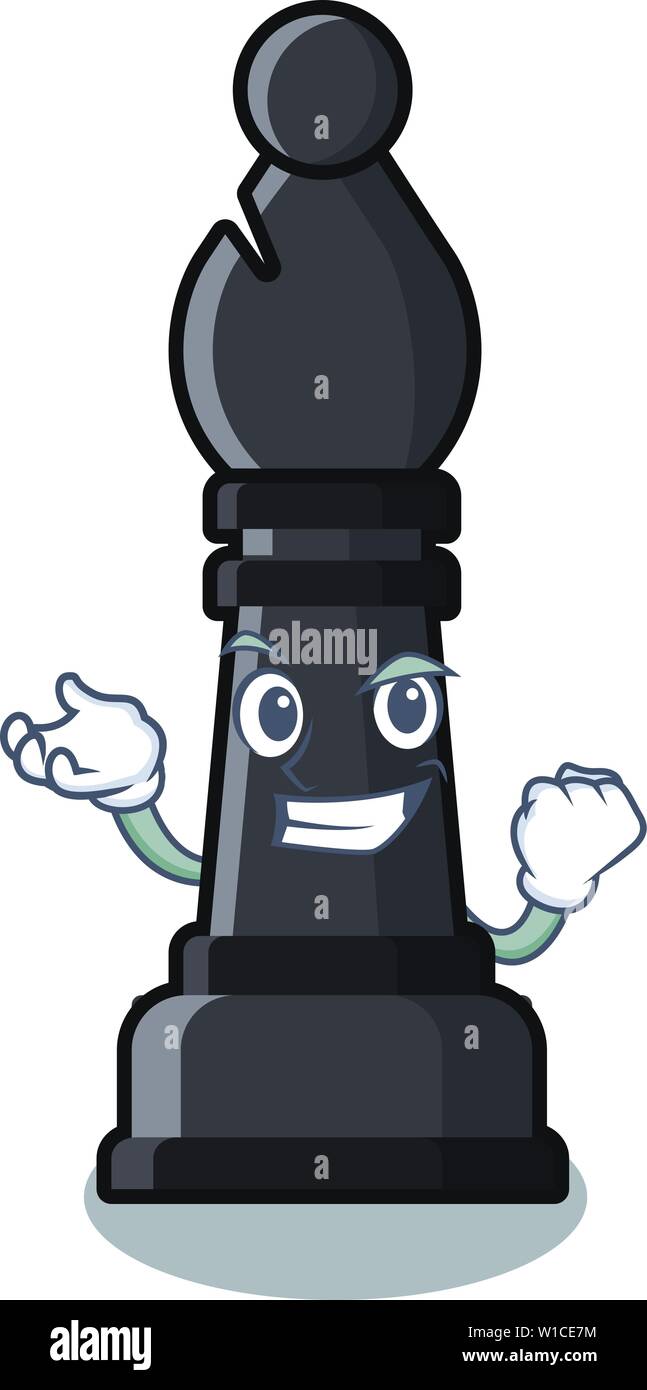 Successful bishop chess above the mascot chessboard Stock Vector Image ...