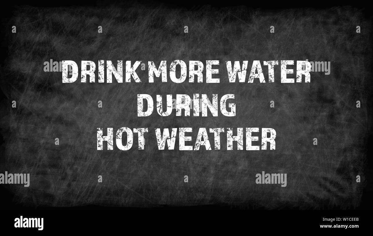 Drink more water during hot weather Stock Photo - Alamy
