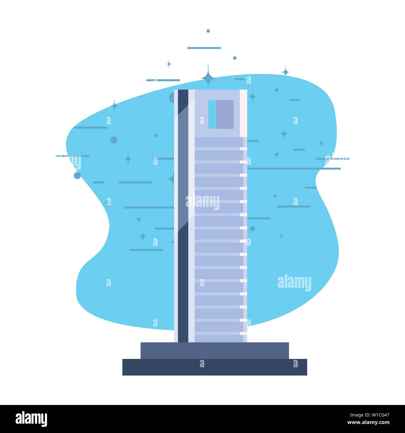 futuristic building urban tower icon vector illustration Stock Vector ...