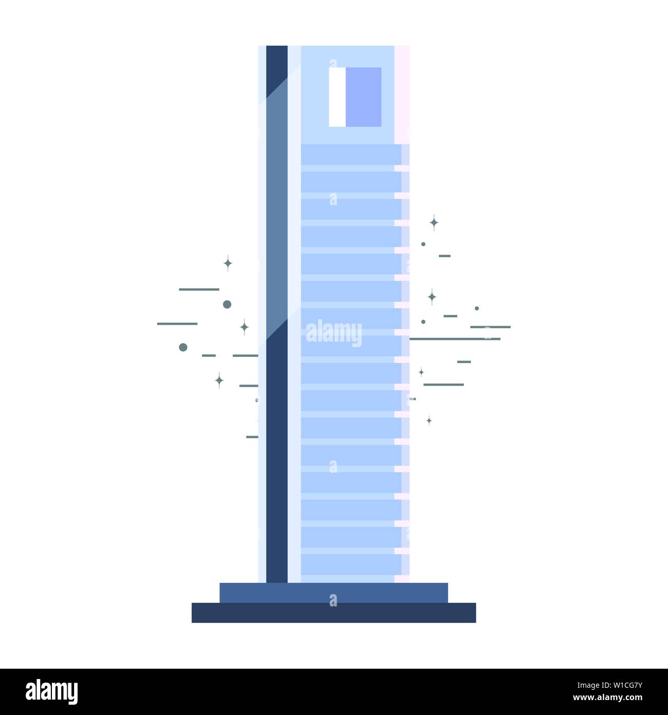 futuristic building urban tower icon vector illustration Stock Vector ...