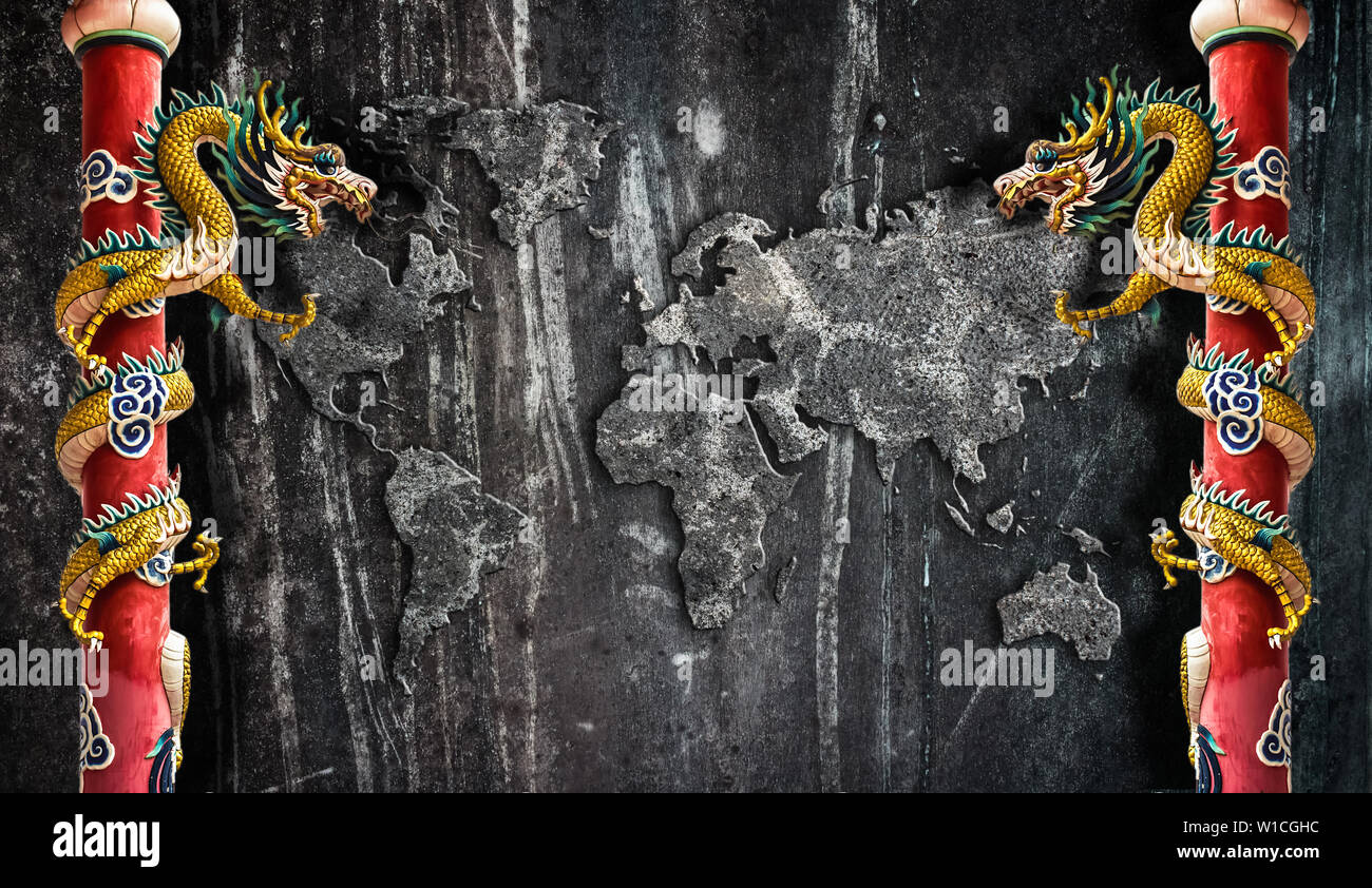 Dragon map hi-res stock photography and images - Alamy