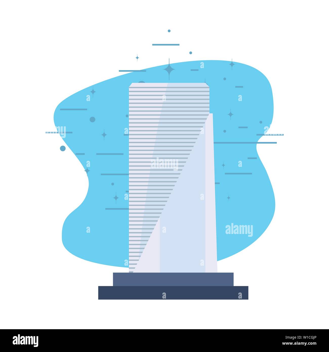 futuristic building urban tower icon vector illustration Stock Vector ...