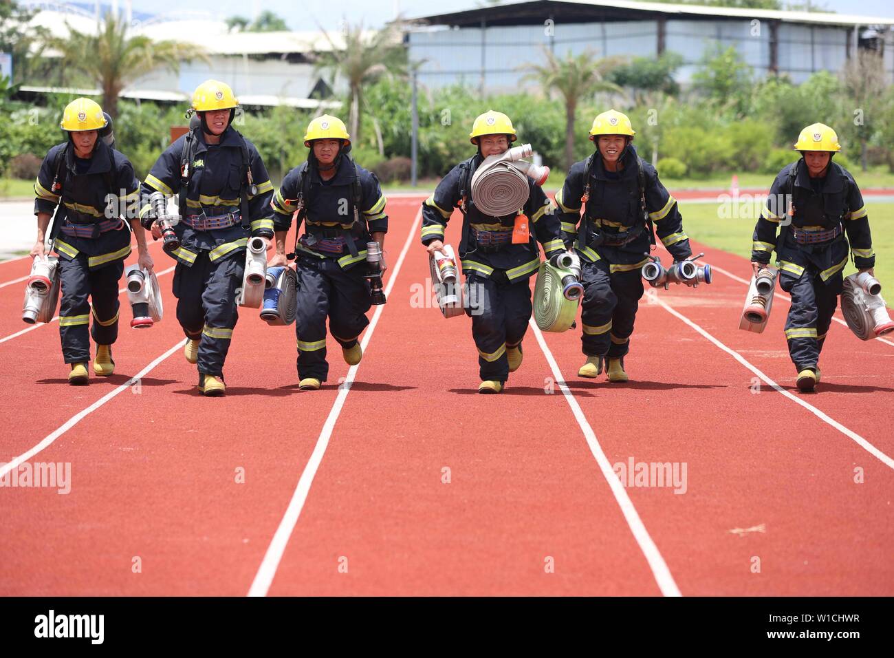 Beijing, China's Fujian Province. 1st July, 2019. Newly-recruited ...