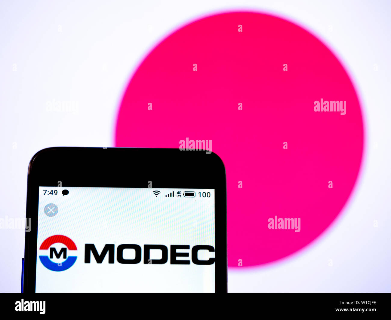 In this photo illustration the MODEC Inc. logo is seen displayed on a ...