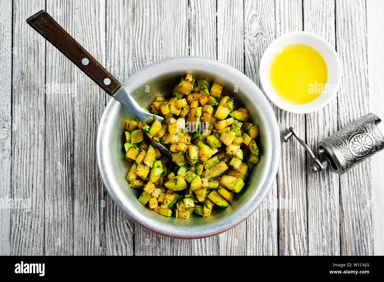 fried marrow with salt and spice, fried marrow in bowl Stock Photo - Alamy