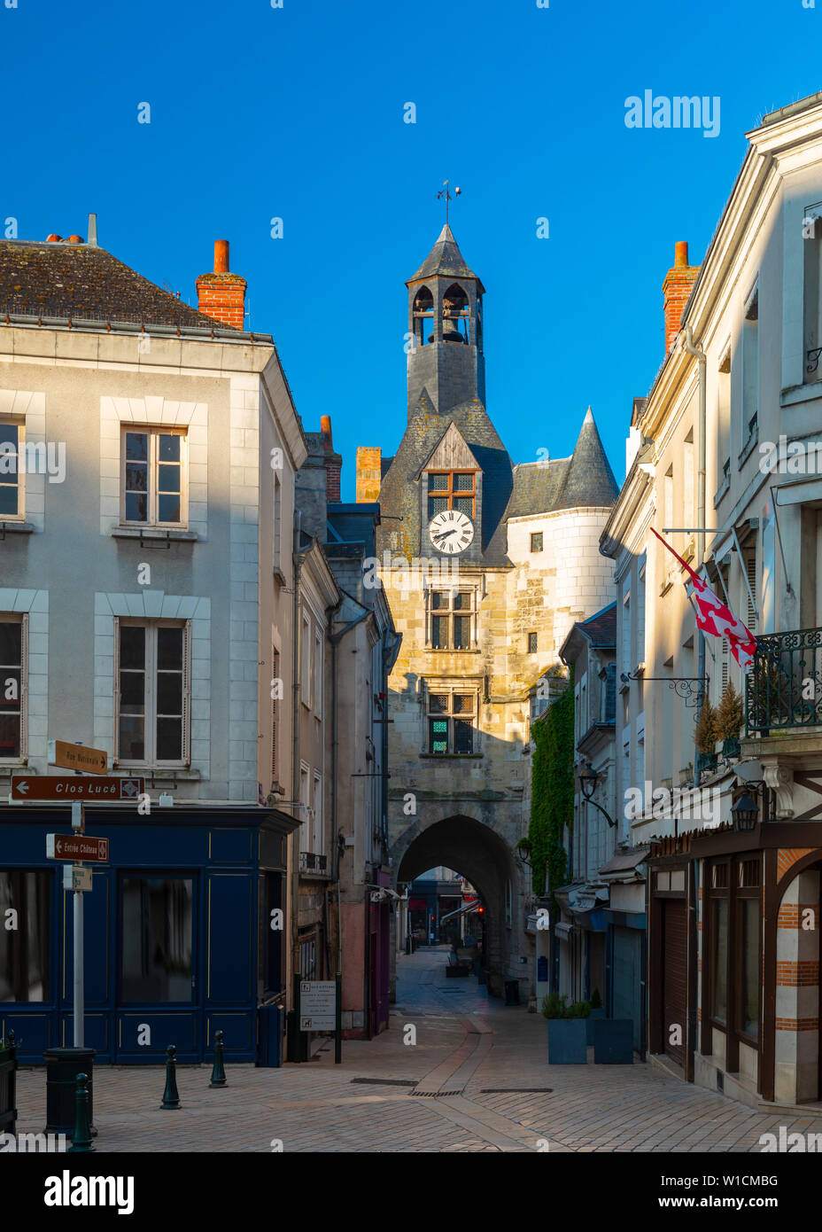 Beautiful medieval village Amboise, Loire Valley, France Stock Photo ...