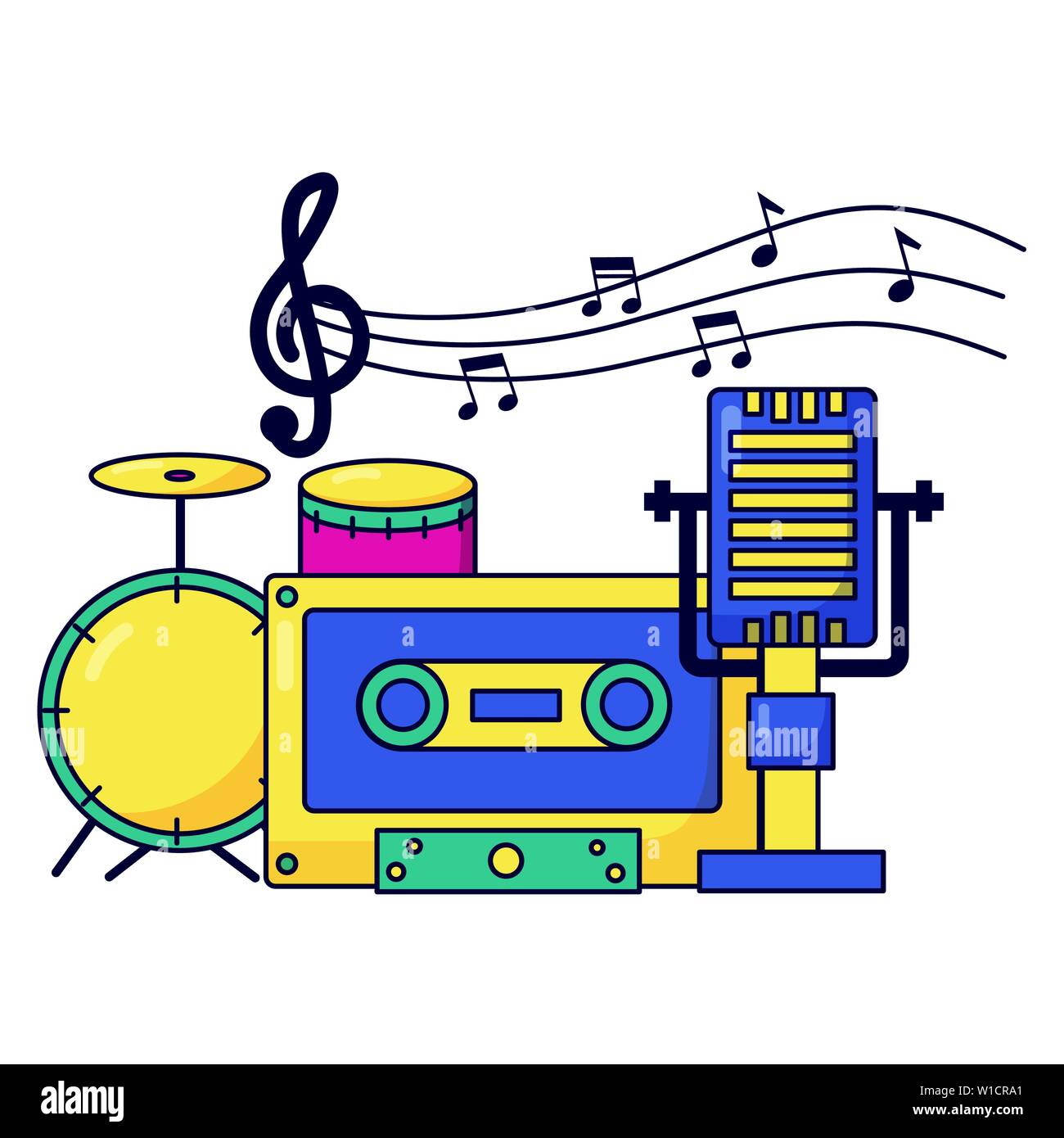 Electric drum poster Cut Out Stock Images & Pictures - Alamy