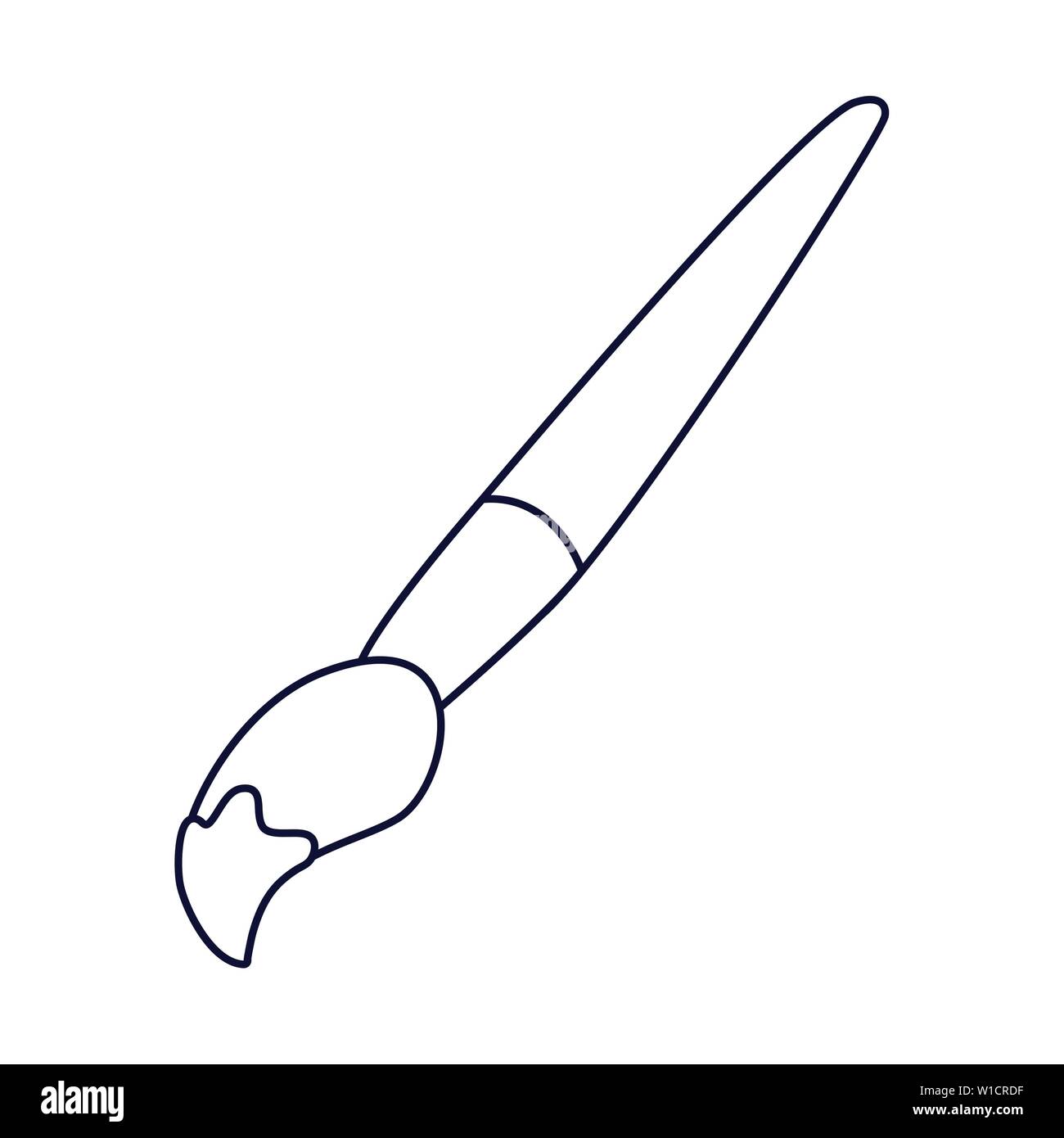artistic paintbrush color on white background vector illustration Stock ...
